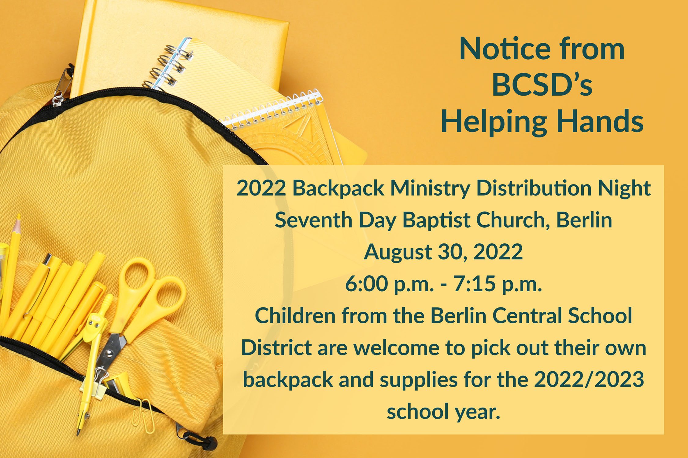 Helping Hands of BES | Berlin Central School District