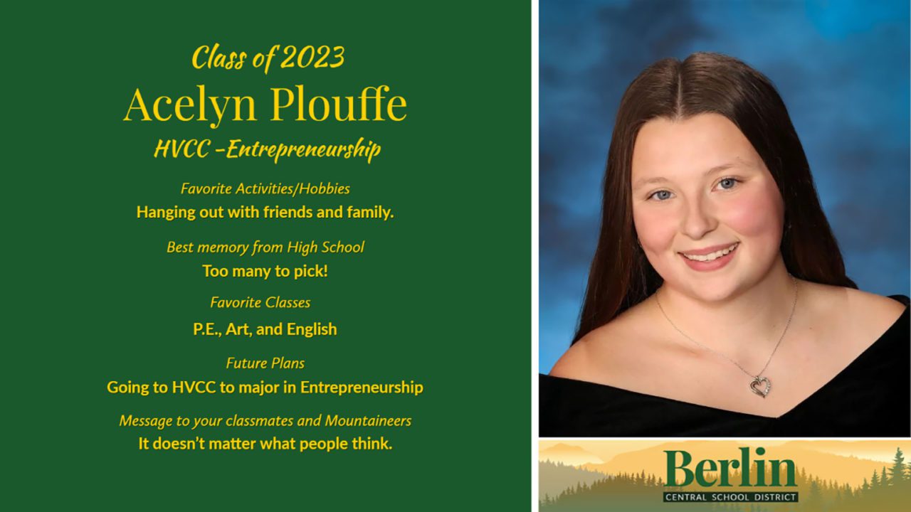 Class of 2023 Spotlight Countdown to Graduation | Berlin Central School ...