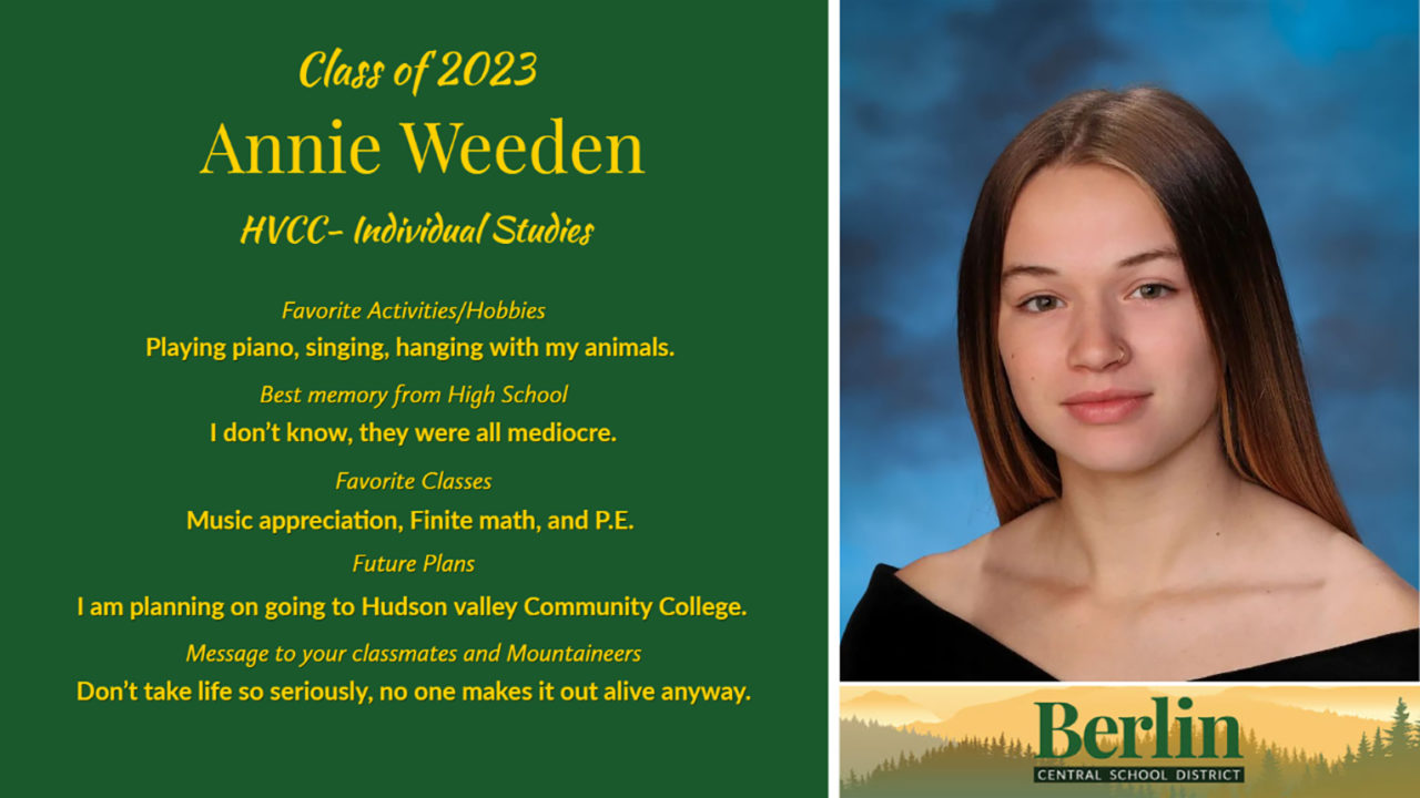 Class of 2023 Spotlight Countdown to Graduation | Berlin Central School ...