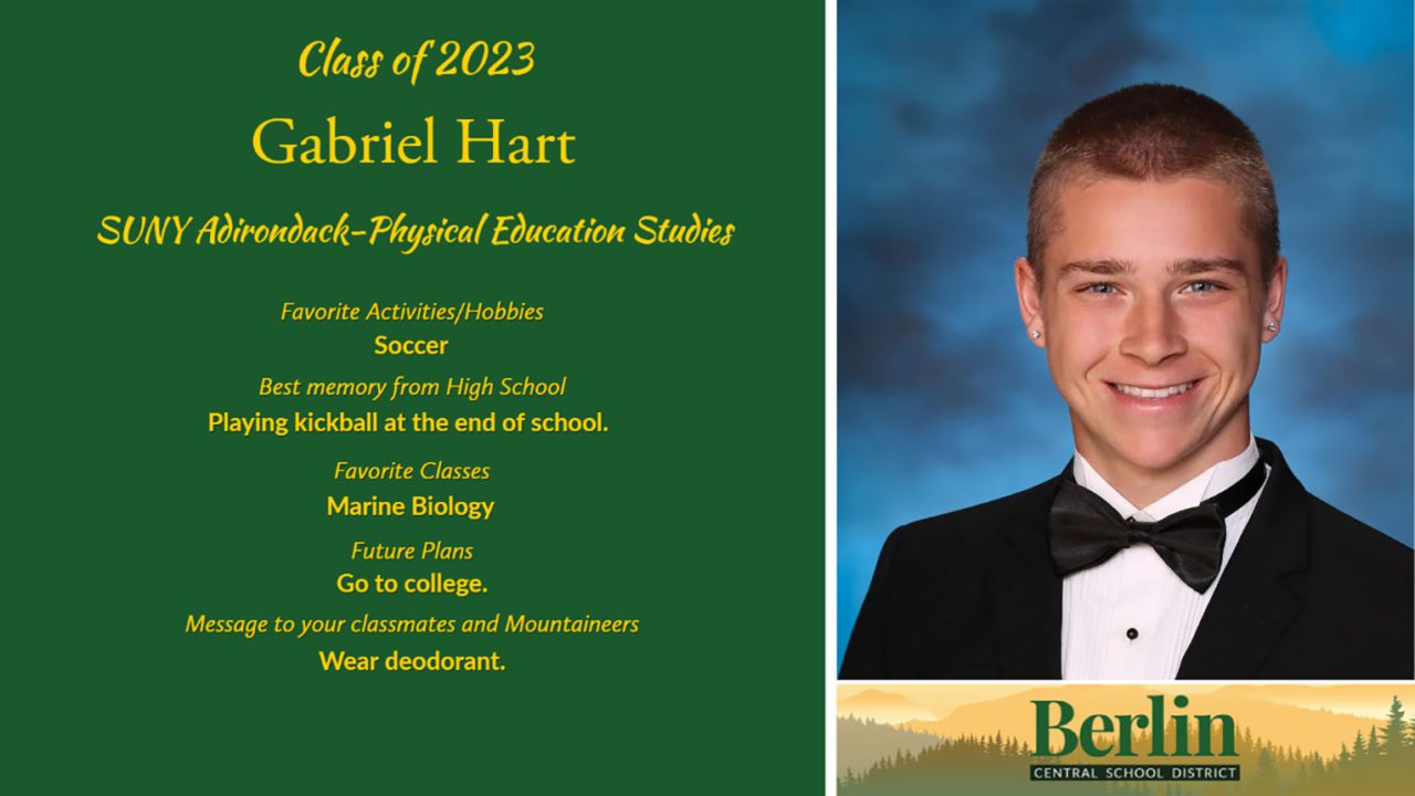 Class of 2023 Spotlight Countdown to Graduation | Berlin Central School District