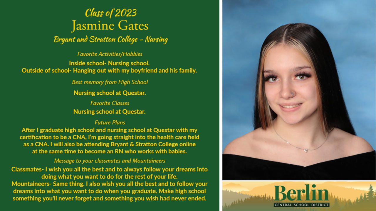 Class of 2023 Spotlight Countdown to Graduation | Berlin Central School ...