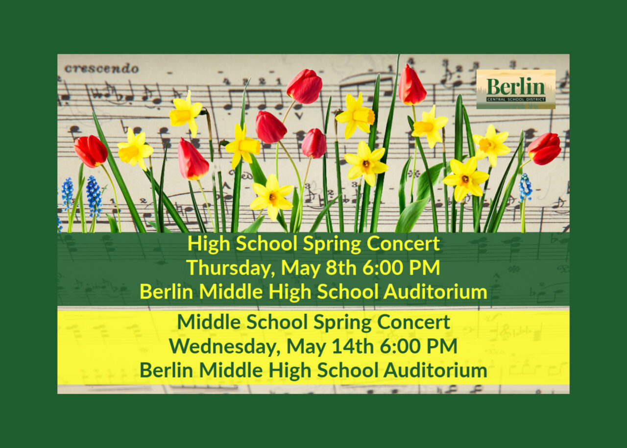 BMHS Spring 2025 Concert Dates Berlin Central School District