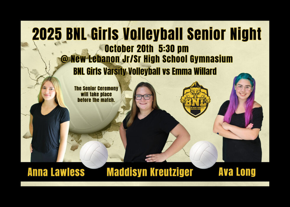 BNL Girls Varsity Volleyball Senior Night 10/20 | Berlin Central School ...