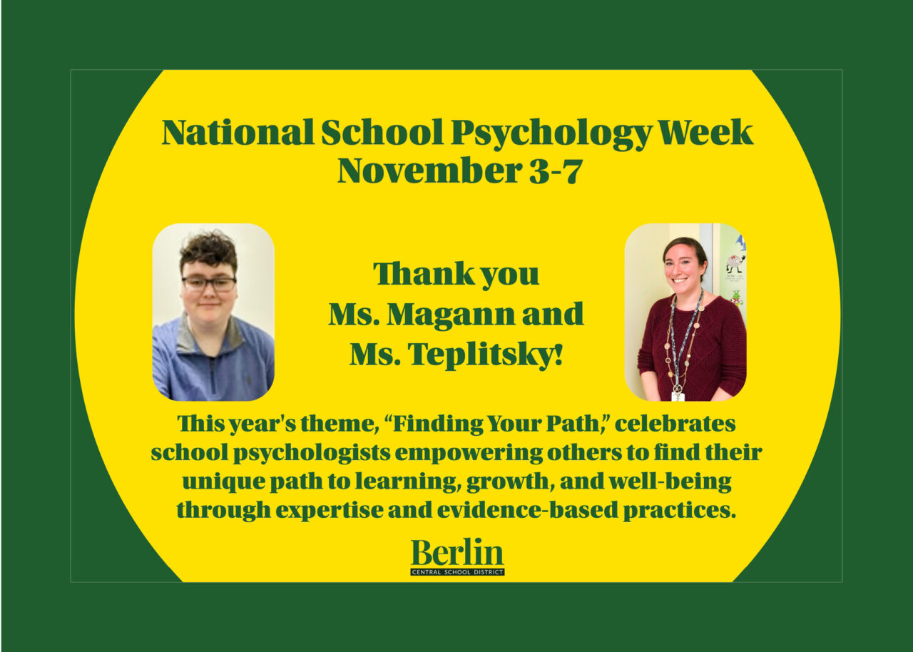 National School Psychology Week | Berlin Central School District