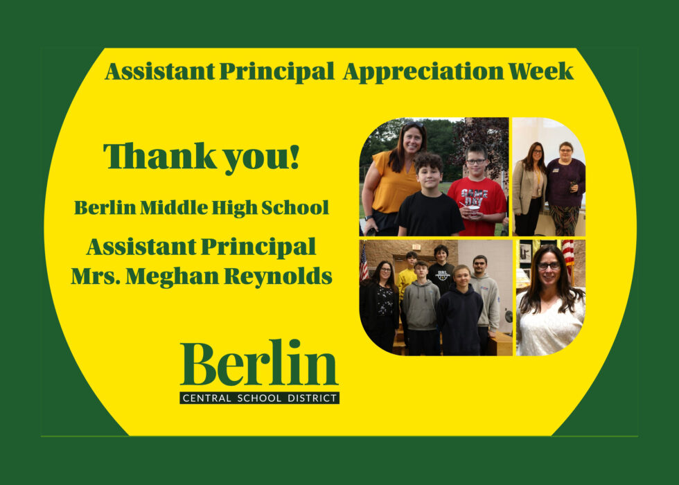 Happy National Assistant Principal Week, Mrs. Reynolds | Berlin Central ...